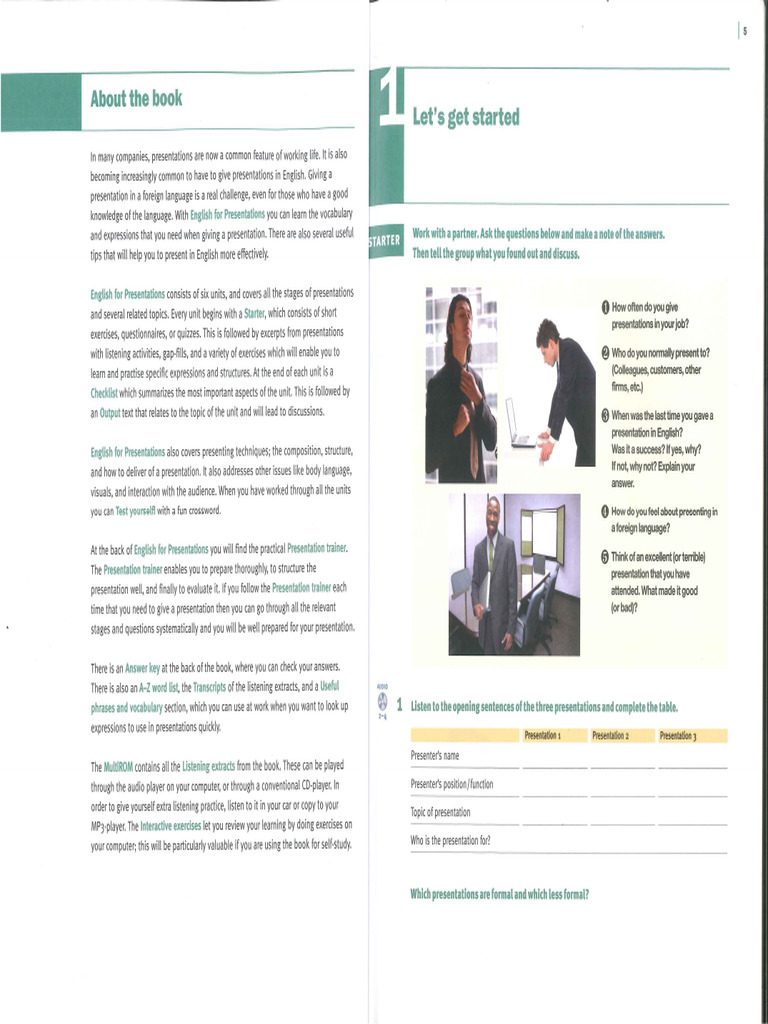English For Presentations U1 | PDF