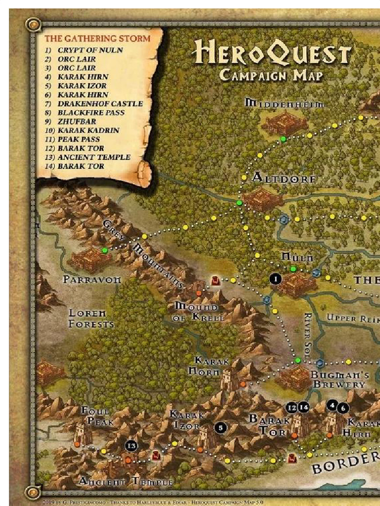 4 Page Heroquest Map | PDF