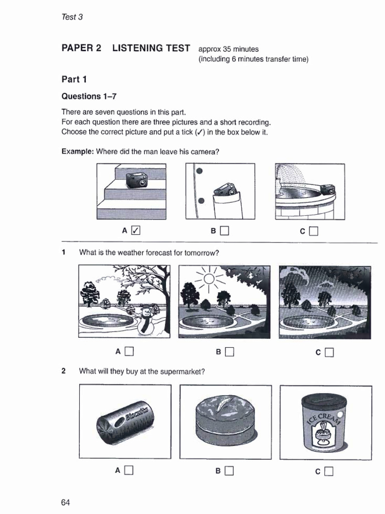 PET 5 Test 3 Lis | PDF