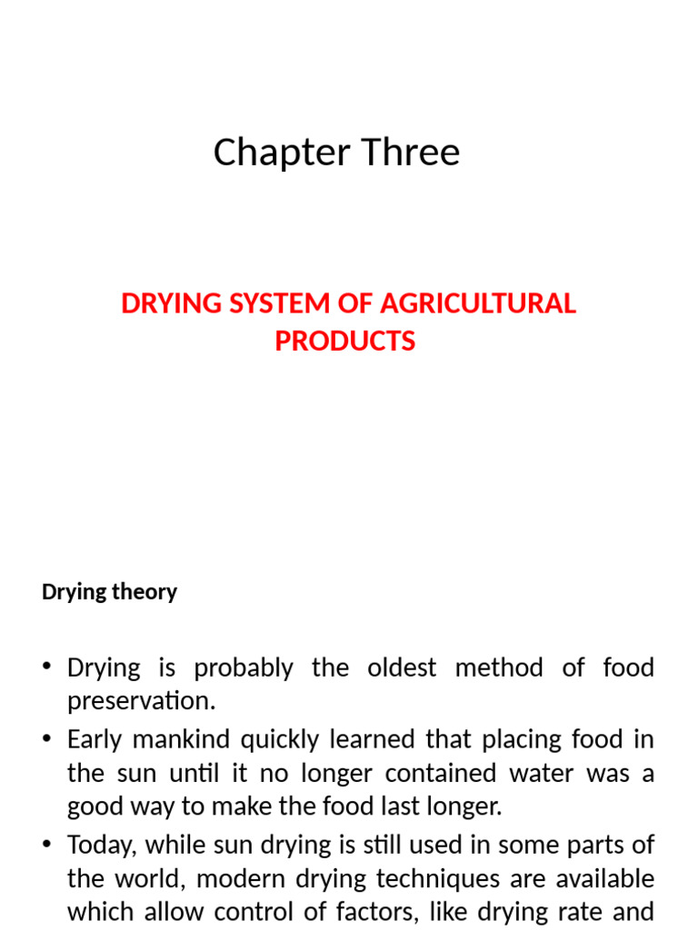 Chapter Three Drying | PDF | Humidity | Atmosphere Of Earth