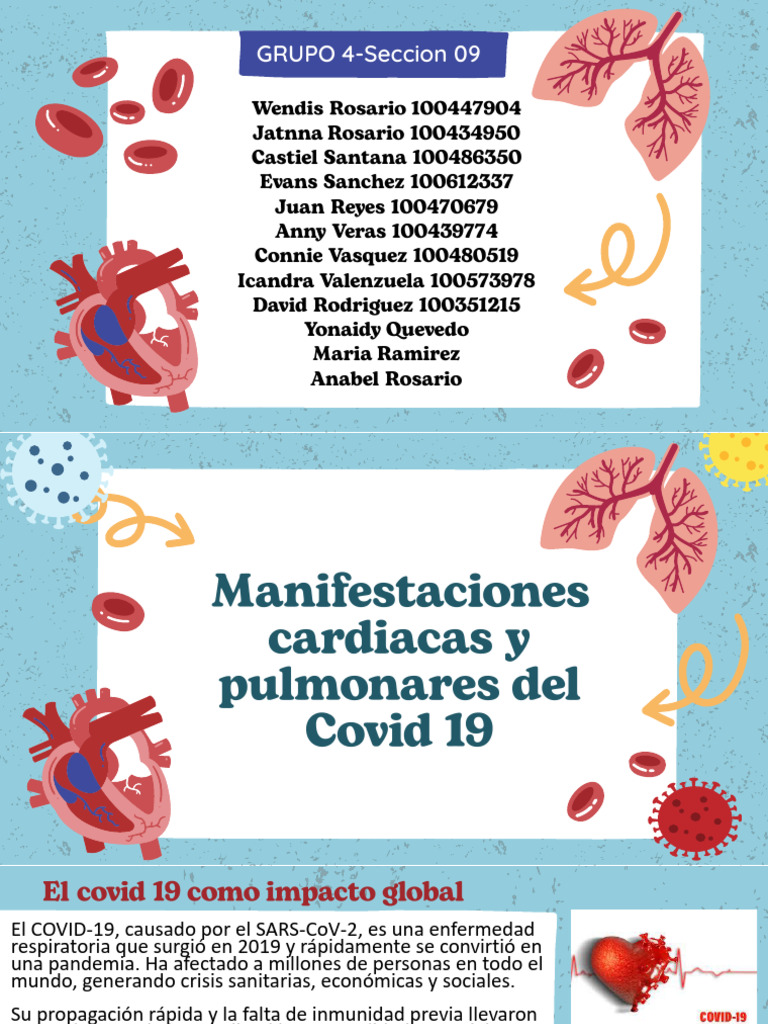 Exp Complicaciones Cardiaca y Pulmonar Del Covid 19 Secc - 09 - Grupo 4 | PDF | Insuficiencia ...