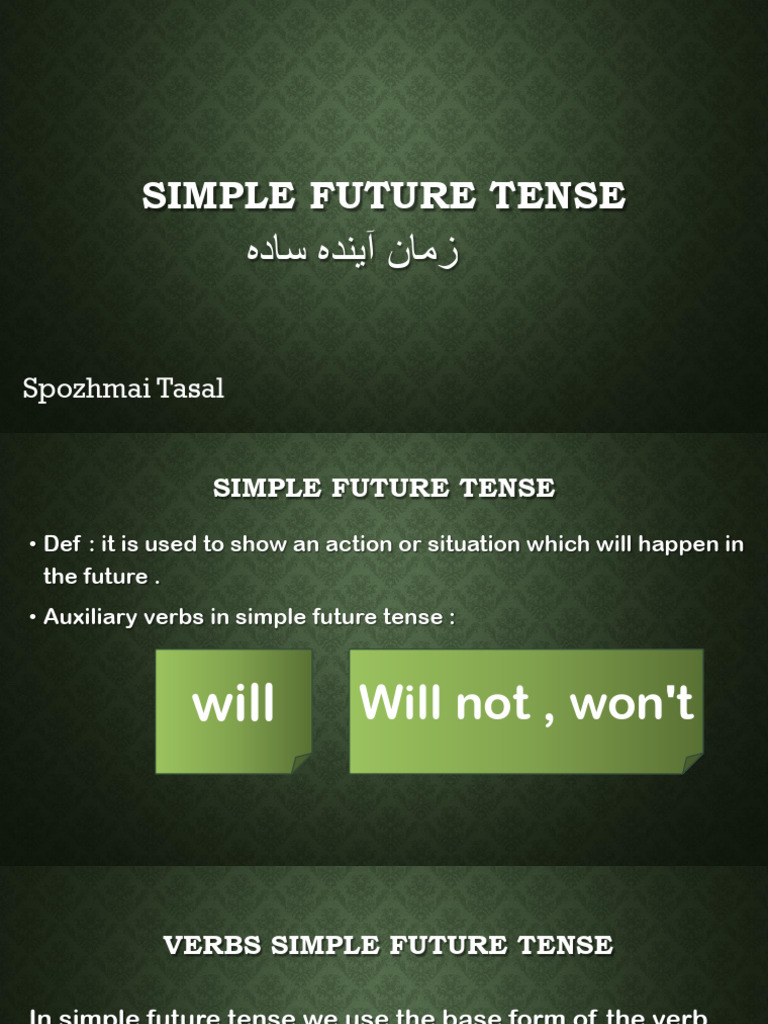Simple Future Tense | PDF