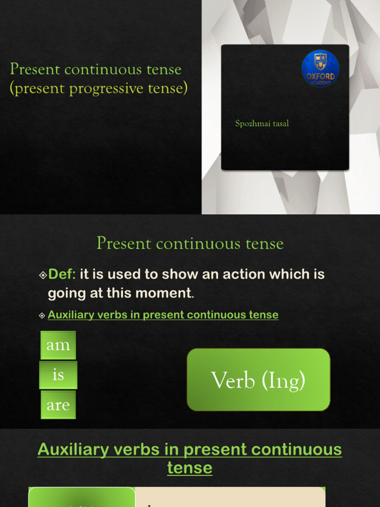Present Continuous Tense | PDF