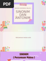 Modul Ajar Sinonim Dan Antonim (Ukin) Fix | PDF