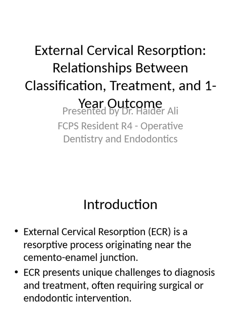 ECR Complete Presentation | PDF | Medical Specialties | Dentistry Branches