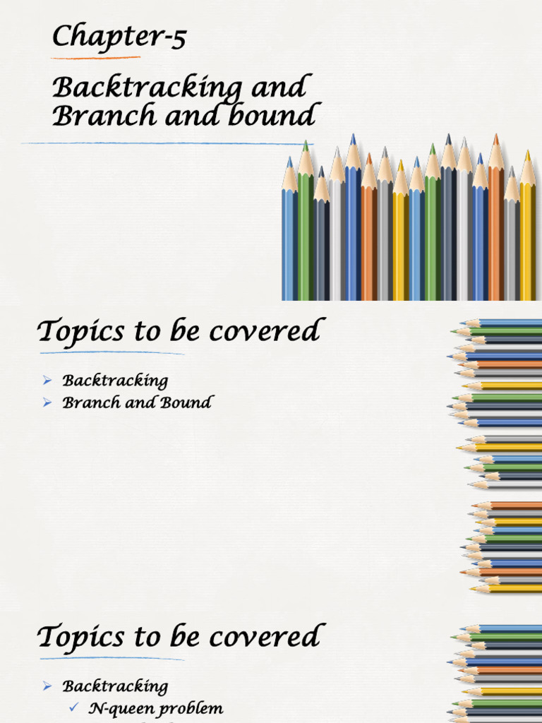 Backtracking and Branch and Bound Methods | PDF | Algorithms And Data ...
