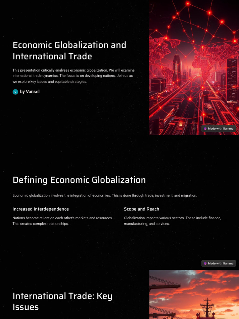 Economic Globalization and International Trade | PDF | Globalization ...