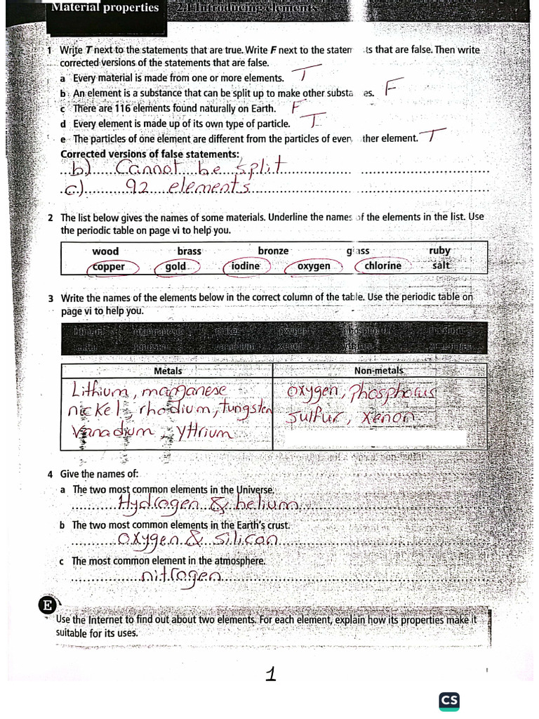 Model Answer Revision Sheet Year 8 | PDF