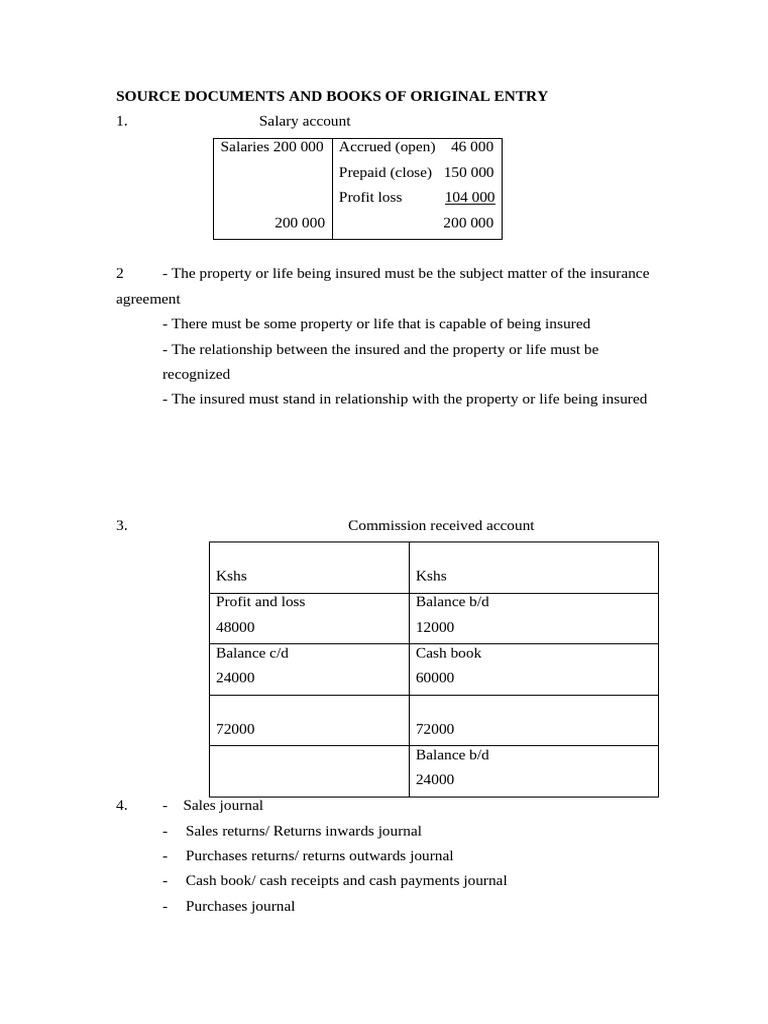 Source Documents and Original Entry Books | PDF | Credit | Finance ...