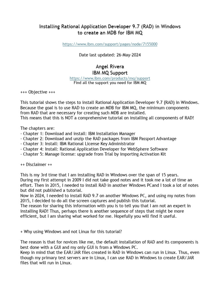 Installation of Rational Application Developer RAD 9.7 in Windows | PDF ...