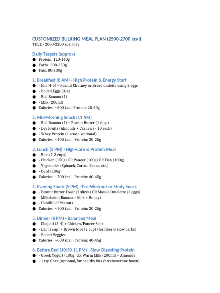 Detailed_Bulking_Meal_Plan | PDF