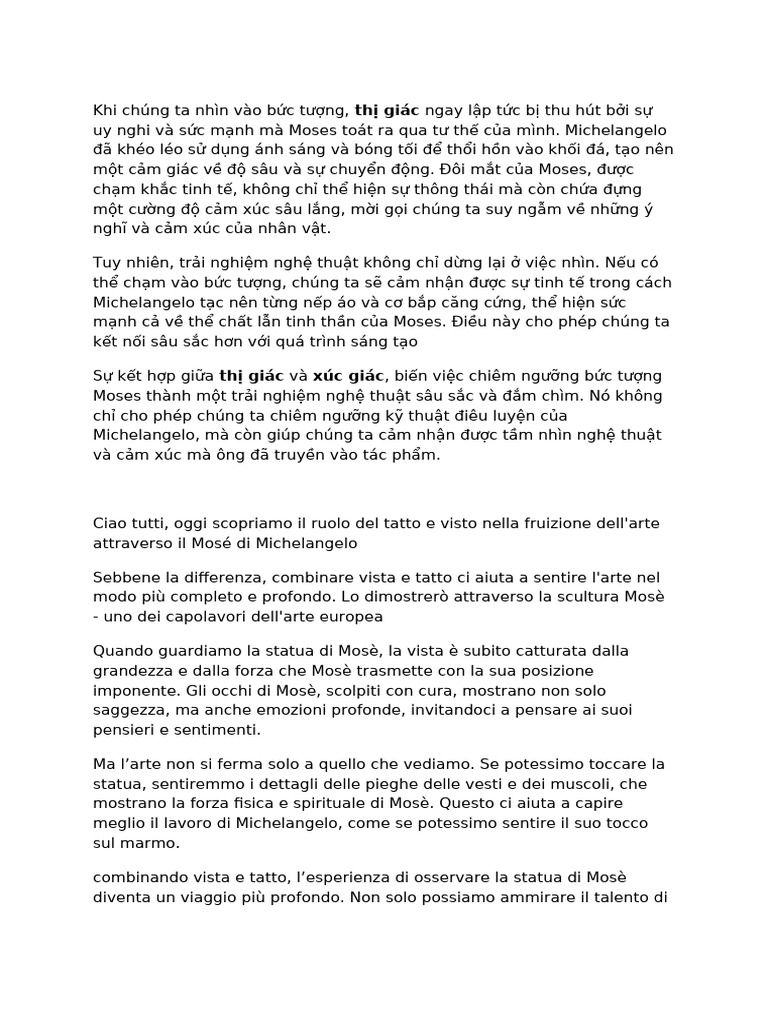 thuyết trình b1 tượng mose | PDF