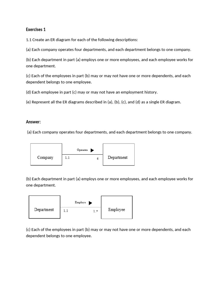 ERDDIAGRAMS EXERCISES | PDF | Information Science | Data Management