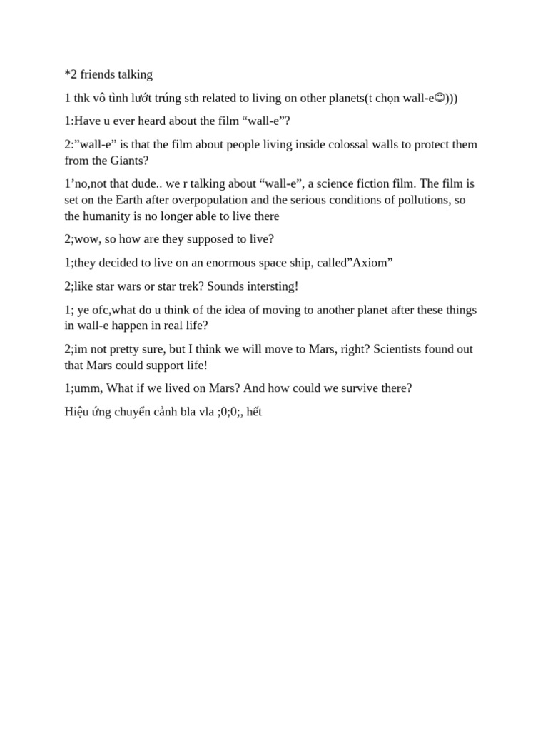 2 Friends Talking | PDF