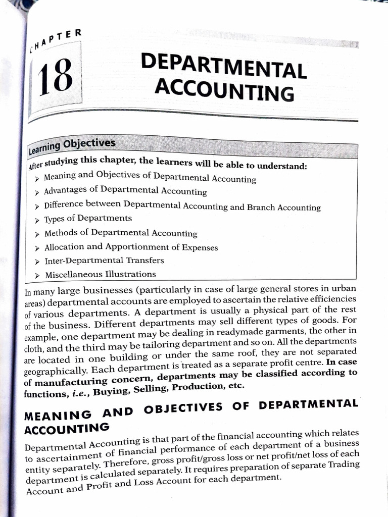 Departmental Accounting-1 | PDF | Expense | Inventory