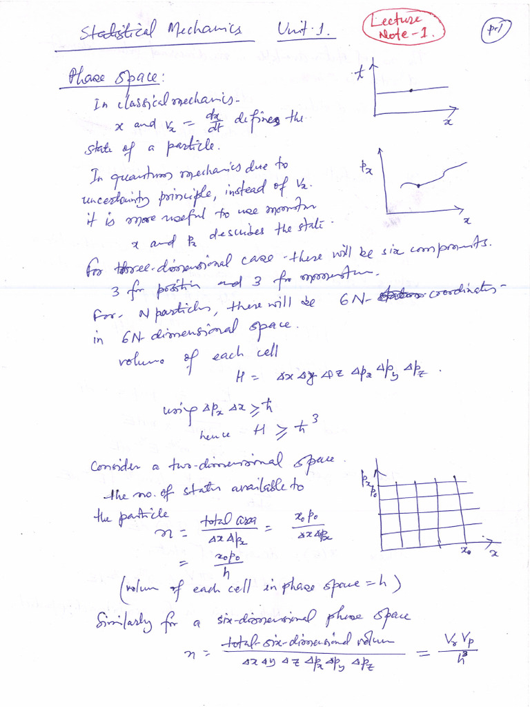 Stat Mech Lecture 0 Notes | PDF