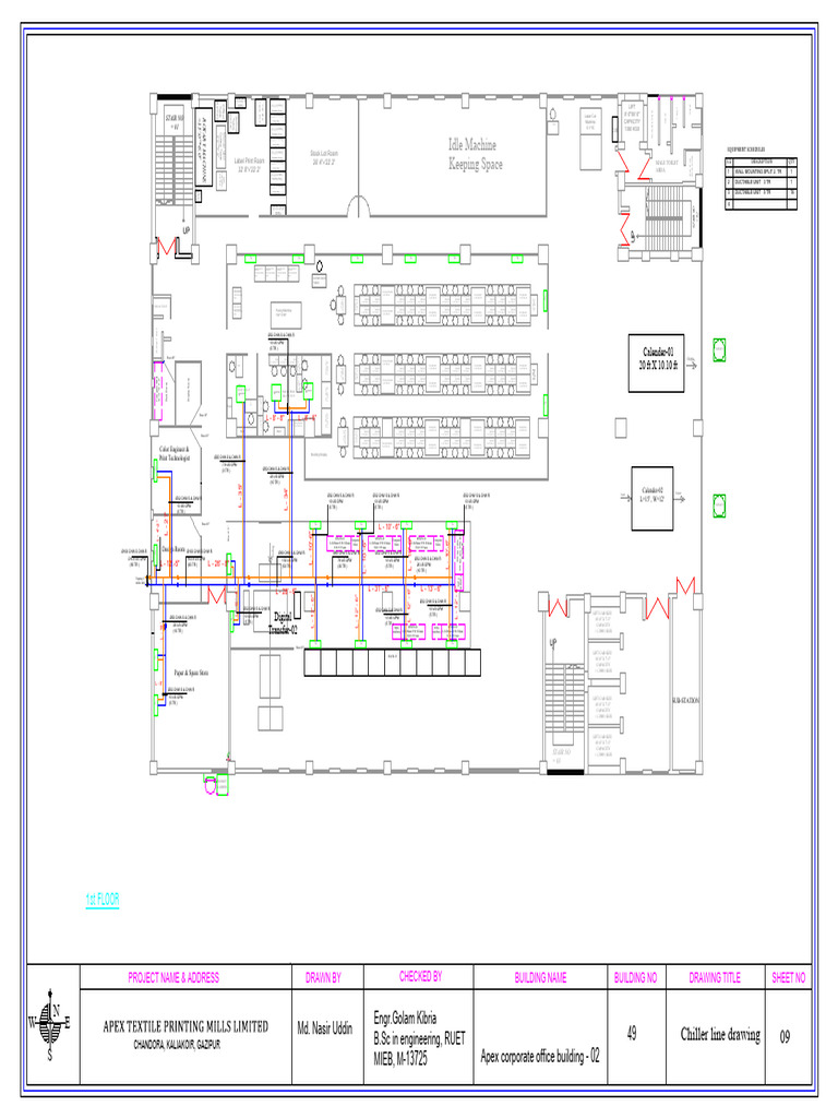 1st FLOOR Chiller line drawing 20-08-24 (INDIA)-Model | PDF ...