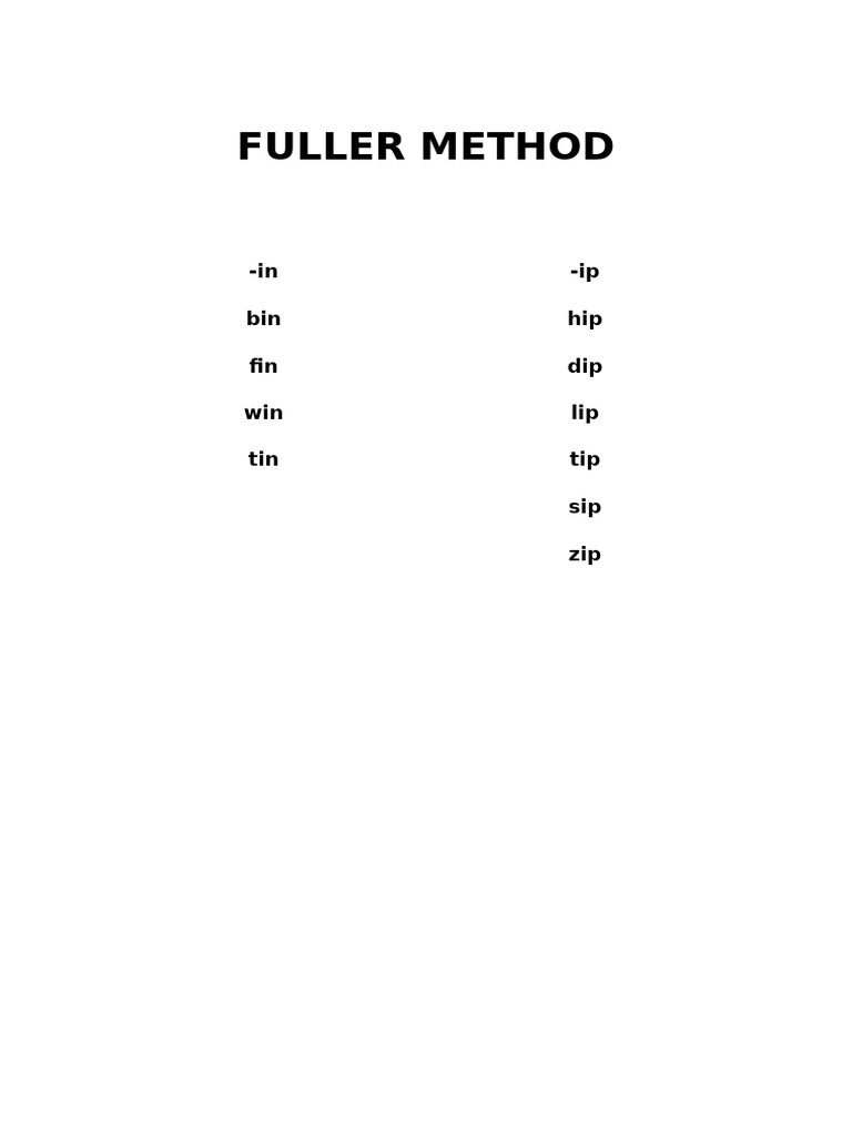 Fuller Method | PDF | Foods