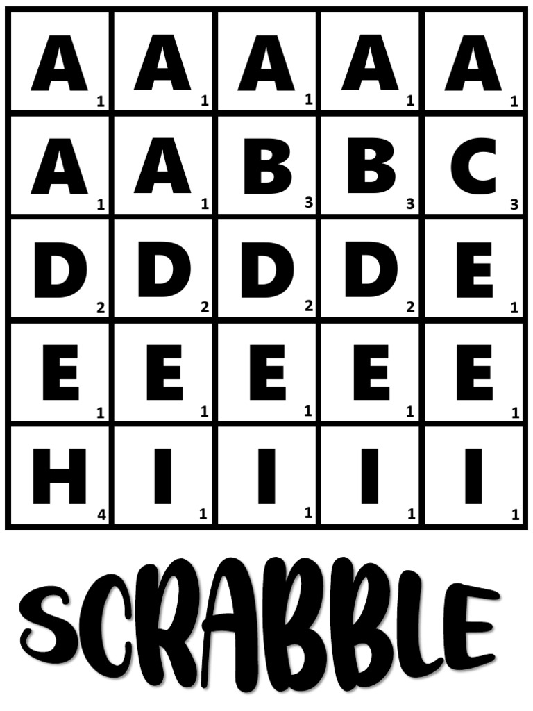 Reglas y Tablero de Scrabble PDF | PDF | Juegos de mesa | Juegos de ...