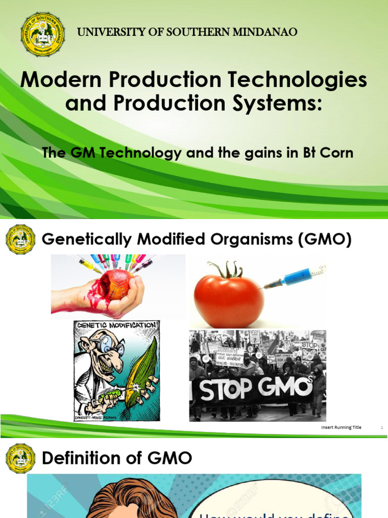 Agri01 - Chapter8 - Modern Production Technologies (GMO) | PDF ...