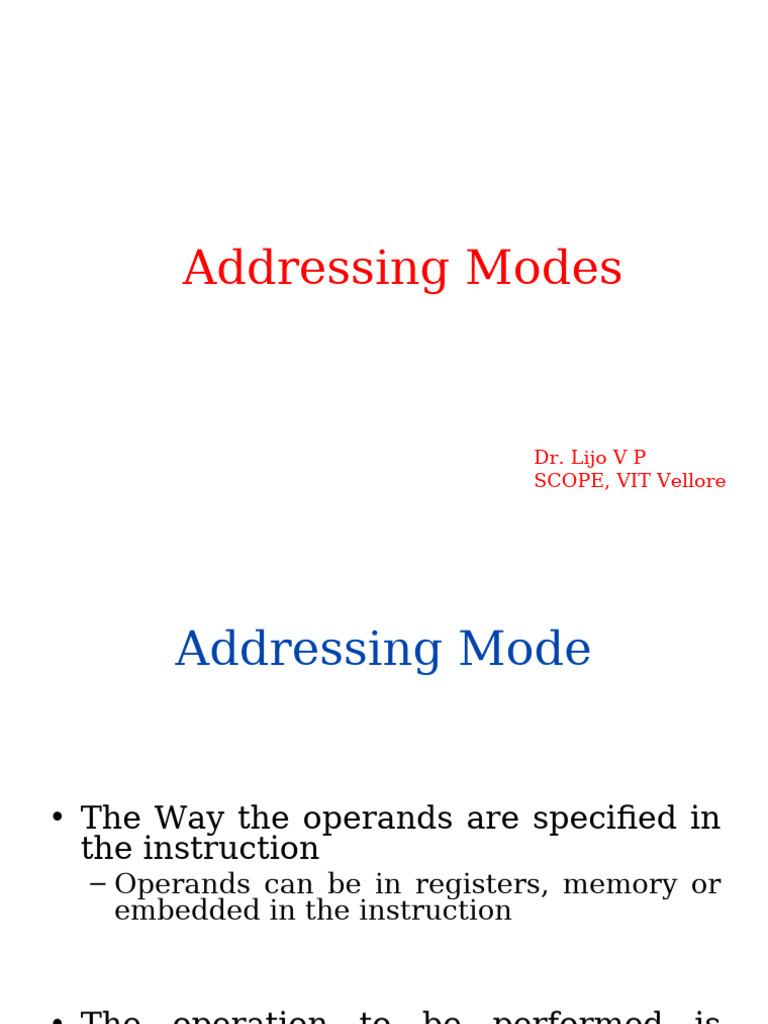 Understanding Effective Addressing Modes | PDF | Central Processing ...
