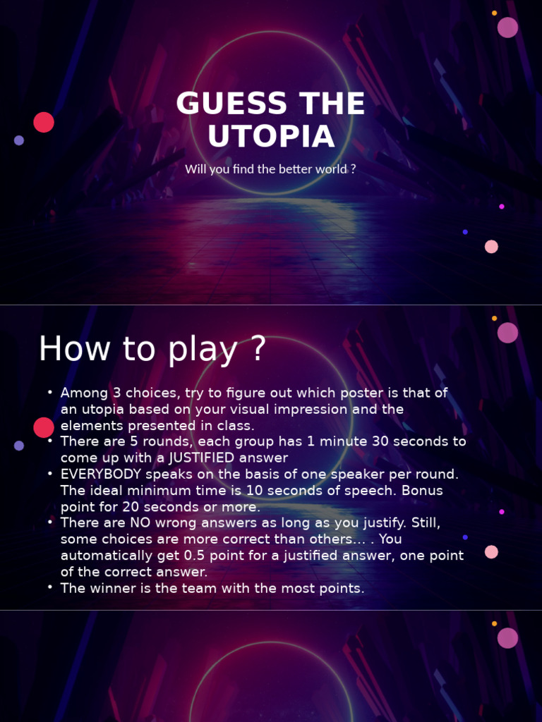 Sonic Utopia Game Instructions | PDF