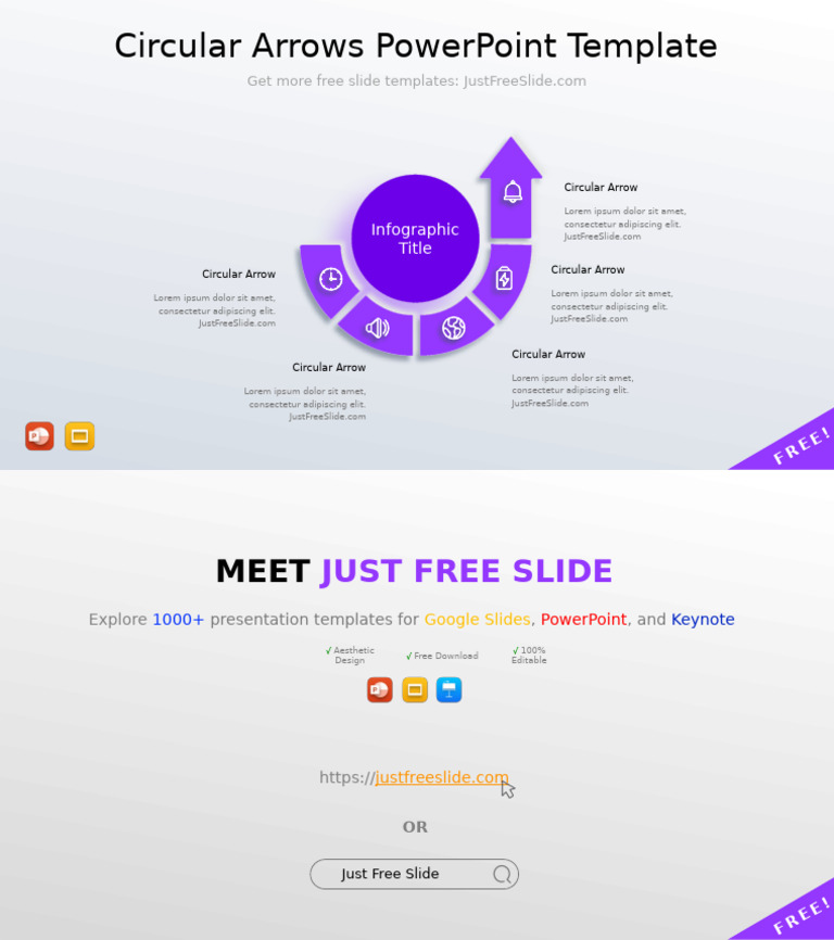 Circular Arrows PowerPoint Template | PDF | Office Suites | Software