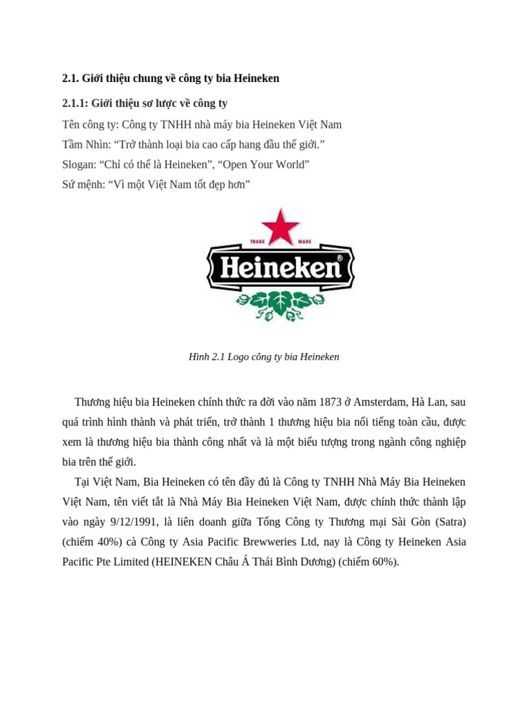 Gioi Thieu Heineken | PDF