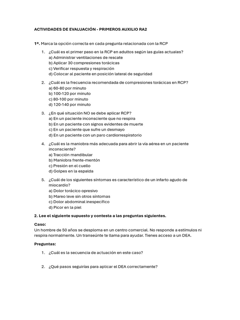 ACTIVIDADES DE EVALUACIÓN Ra2 | PDF