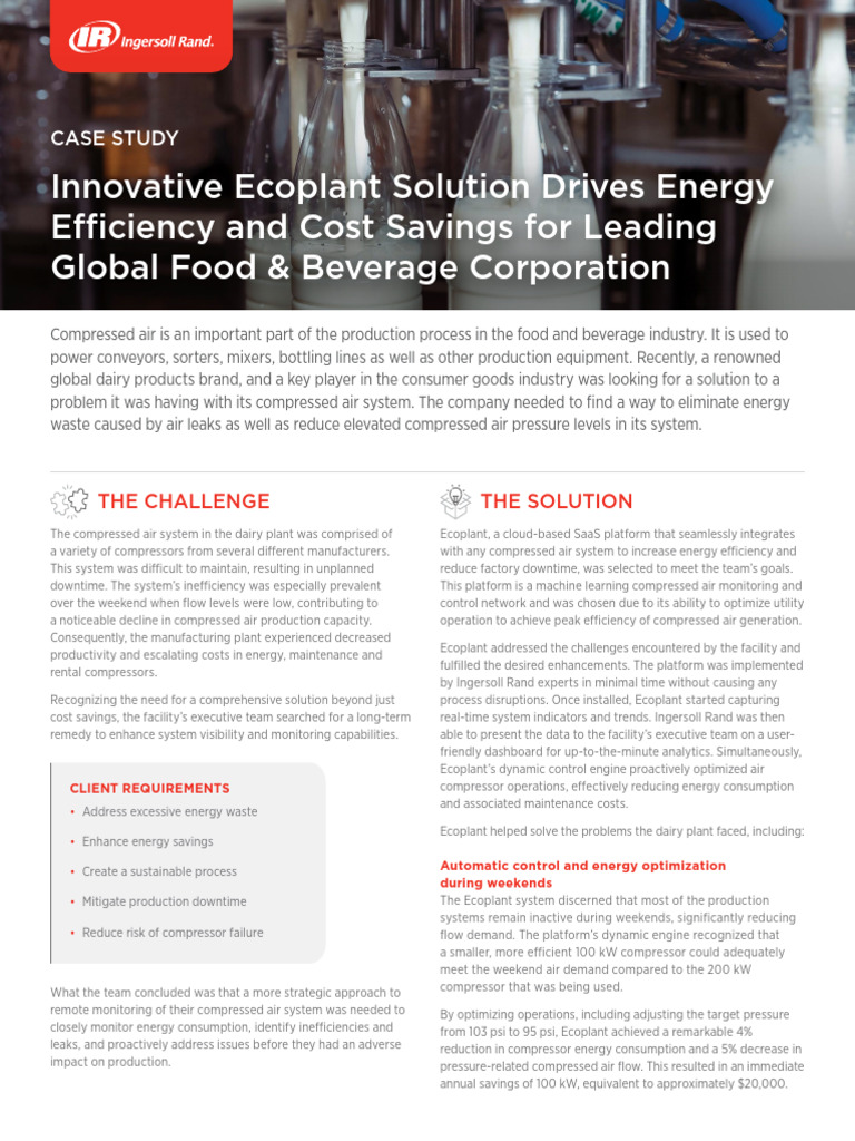 4 11 24 Ecoplant Case Study Foodbev | PDF | Energy Conservation ...