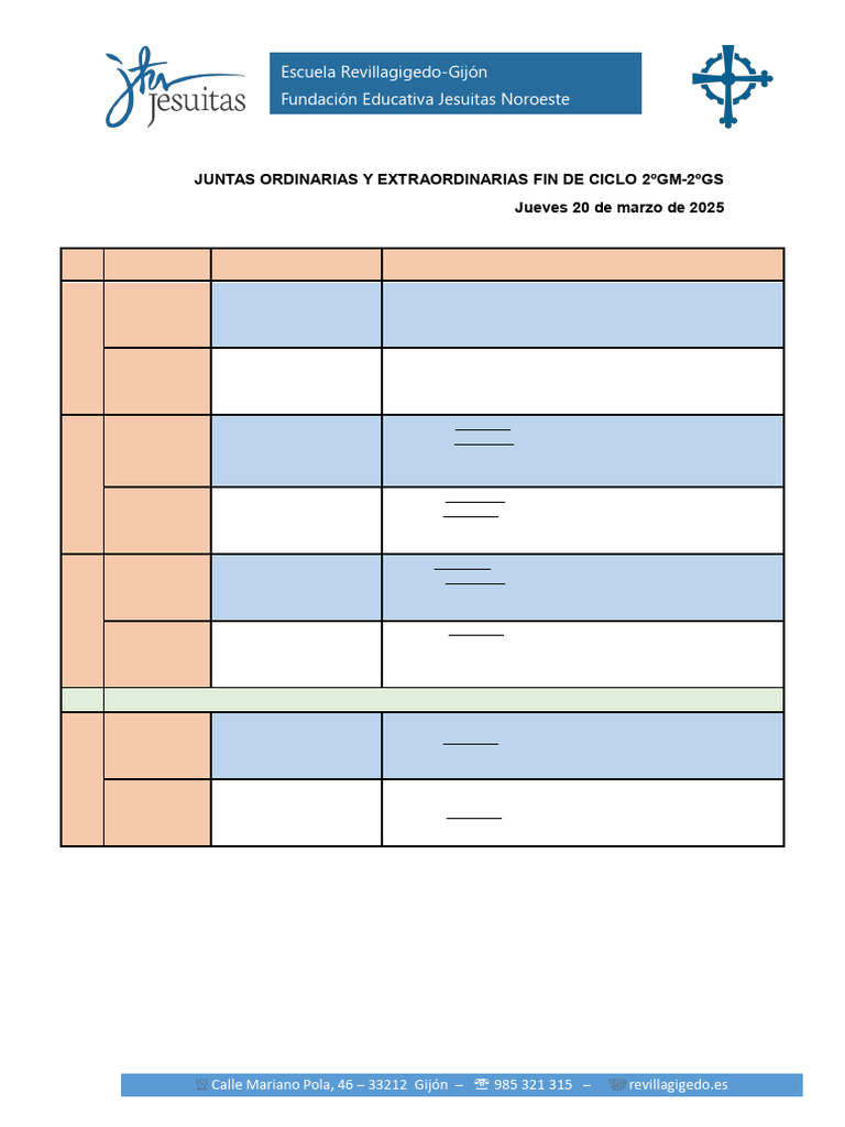 24-25 Juntas 2 Evaluación 2º Gm-2º GS | PDF