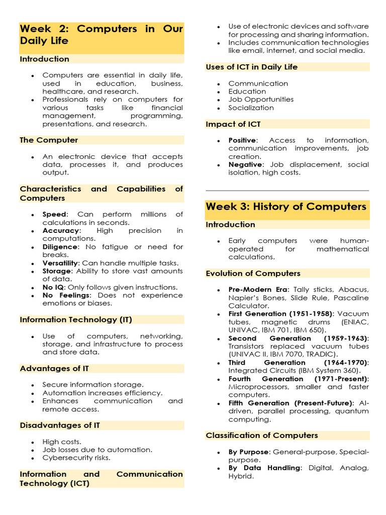 Elec 111 Prelim Reviewer | PDF | Computer Data Storage | Computing