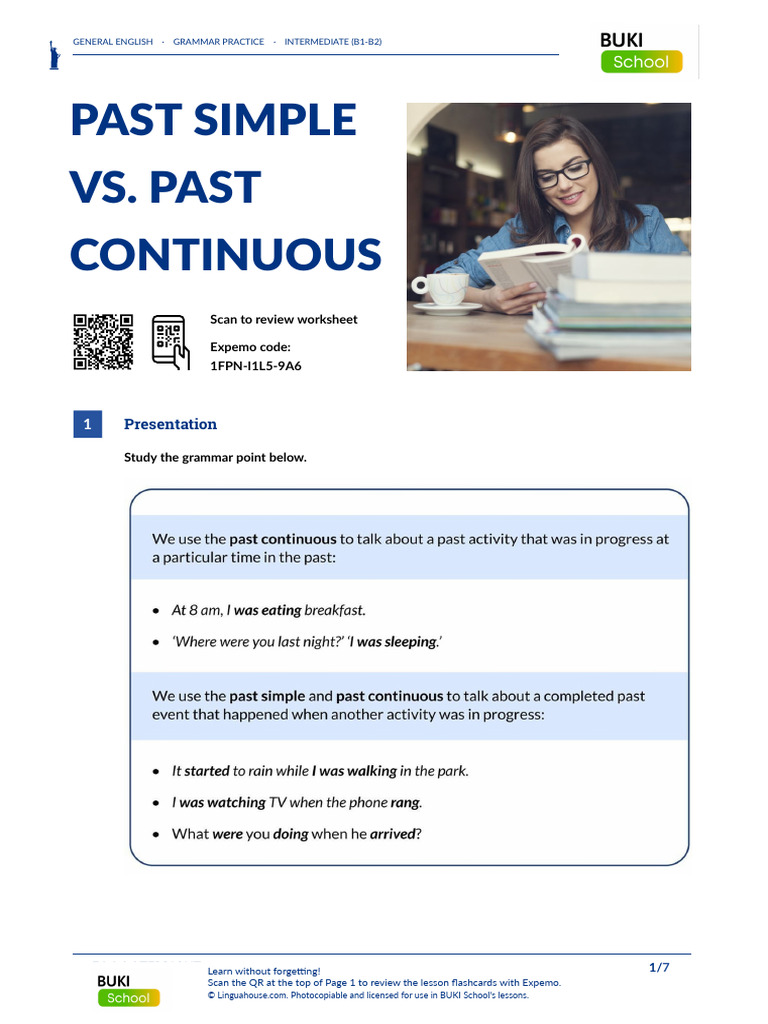 Past Simple Vs Past Continuous American English Teacher B1 B2 | PDF