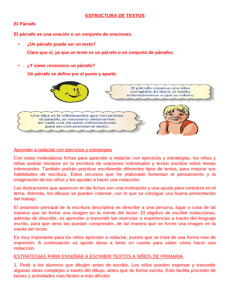 Estructura de Textos para Niños | PDF | Aprendizaje | Cognición