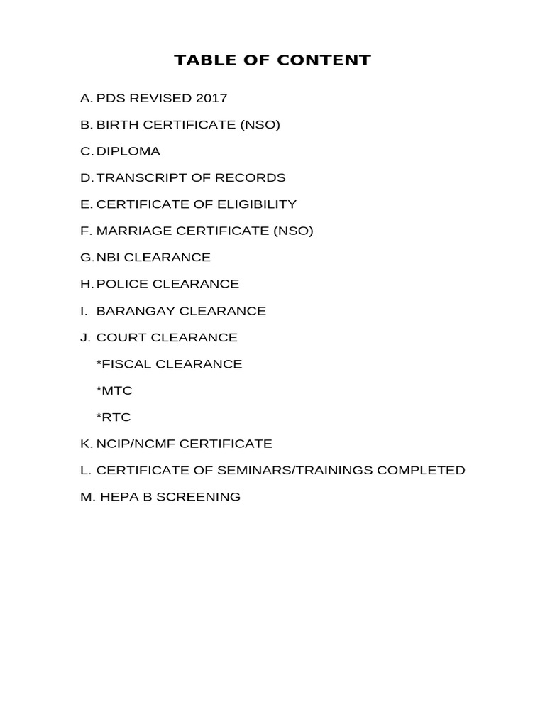 BJMP Table Content | PDF