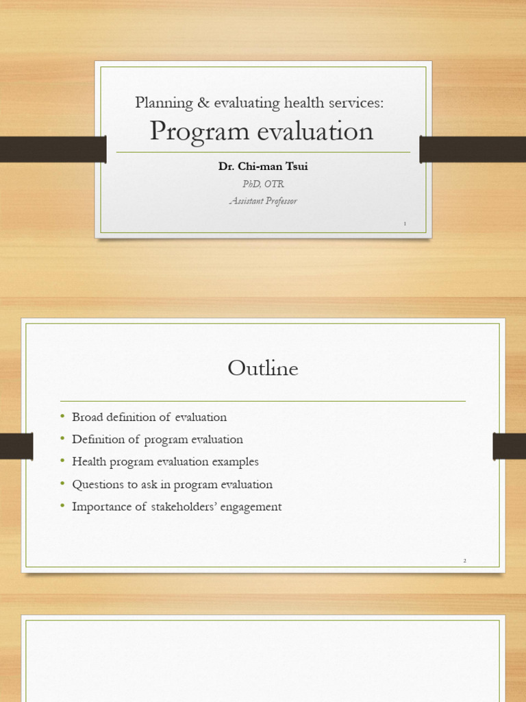 Planning & Evaluating Health Services | PDF | Program Evaluation | Evaluation