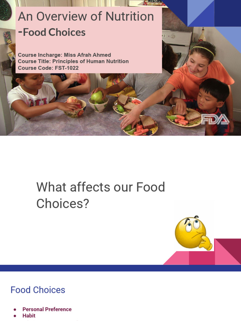 An Overview of Nutrition-Food Choices | PDF | Foods | Nutrition