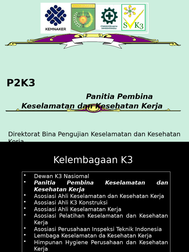 Lia Panitia Pembina K3 (P2K3) | PDF