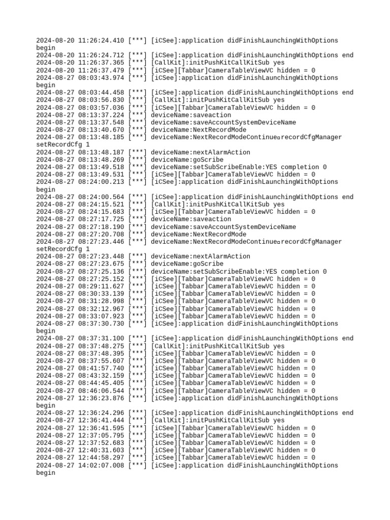 App Debug Log | PDF