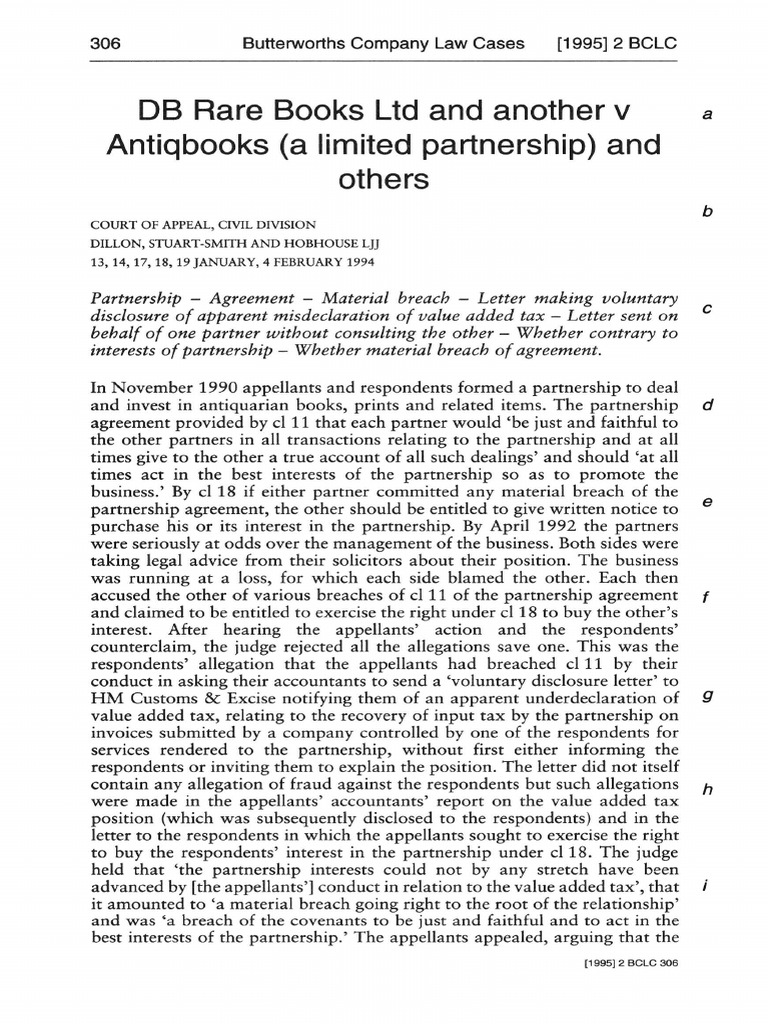DB Rare Books LTD and Another V Antiqbooks (A Limited Partnership) and ...