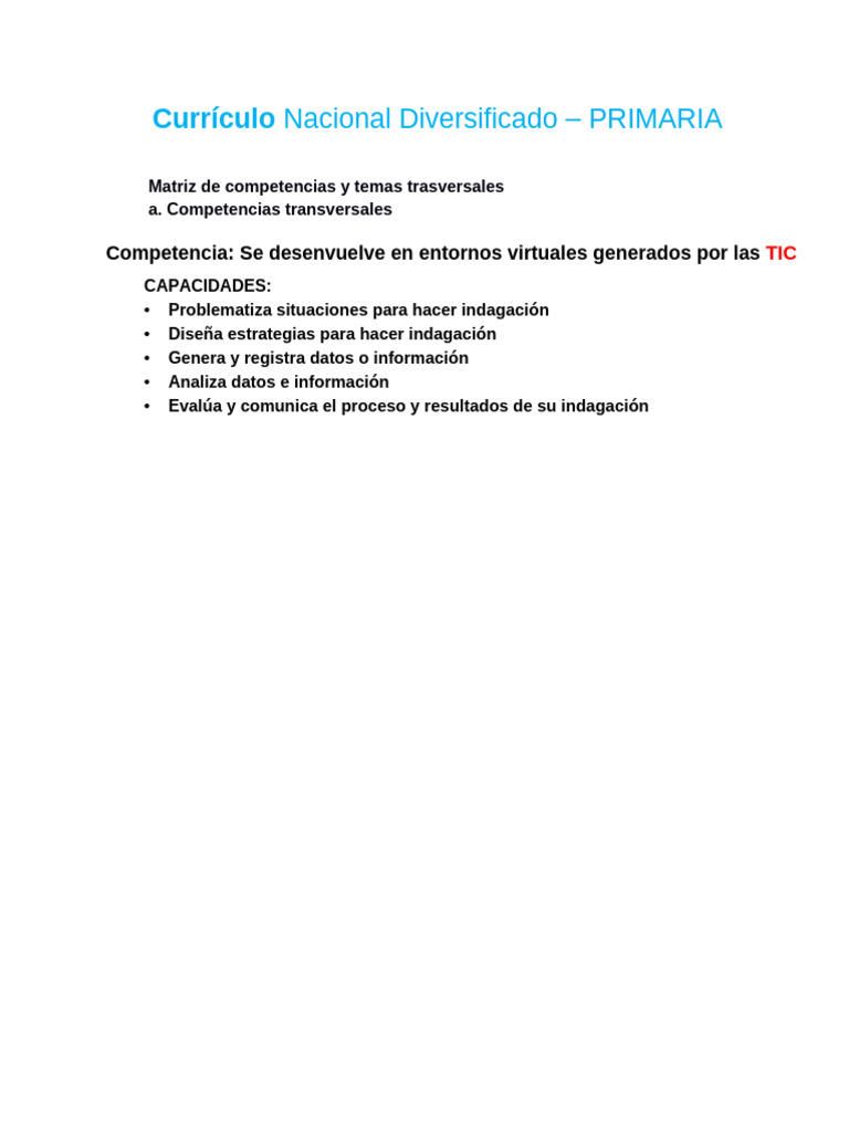 Currículo Nacional Diversificado - PRIMARIA CNEB 2020 | PDF ...