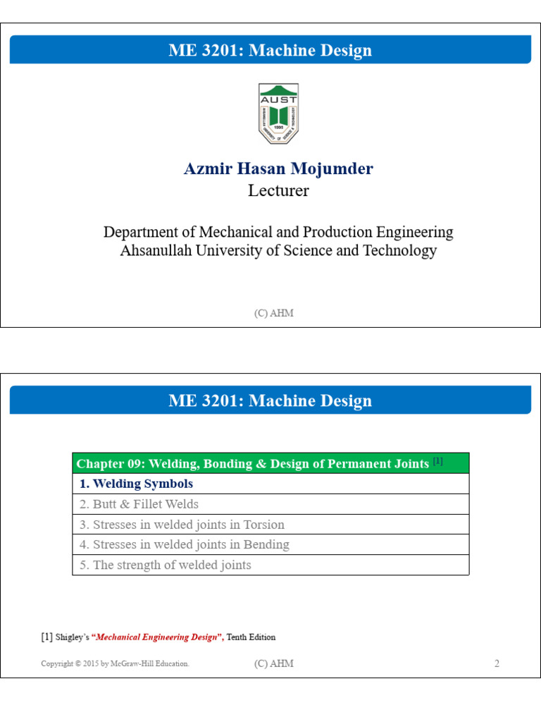 Welding and Permanent Joints Design | PDF | Stress (Mechanics) | Bending