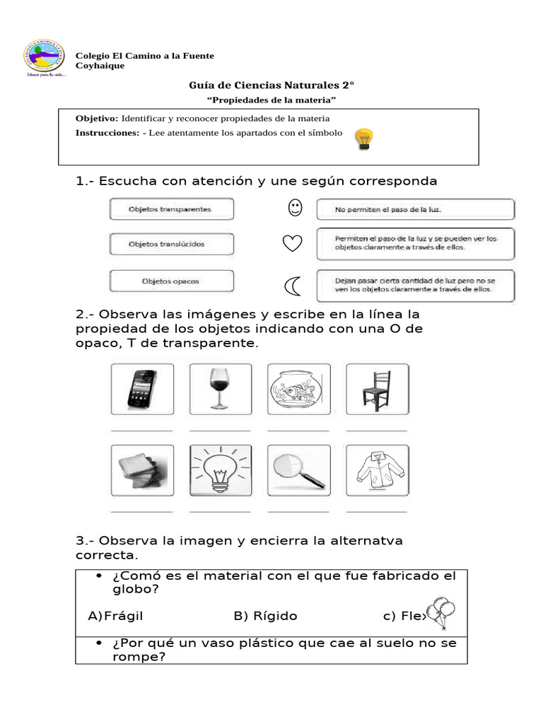 Propiedades de Objetos Materiales | PDF