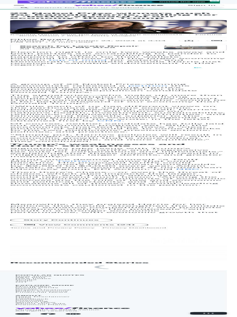 23 Nobel Prize Winners Push For Kamala Harris, Calling Her A Better Steward of Our Economy' Than ...