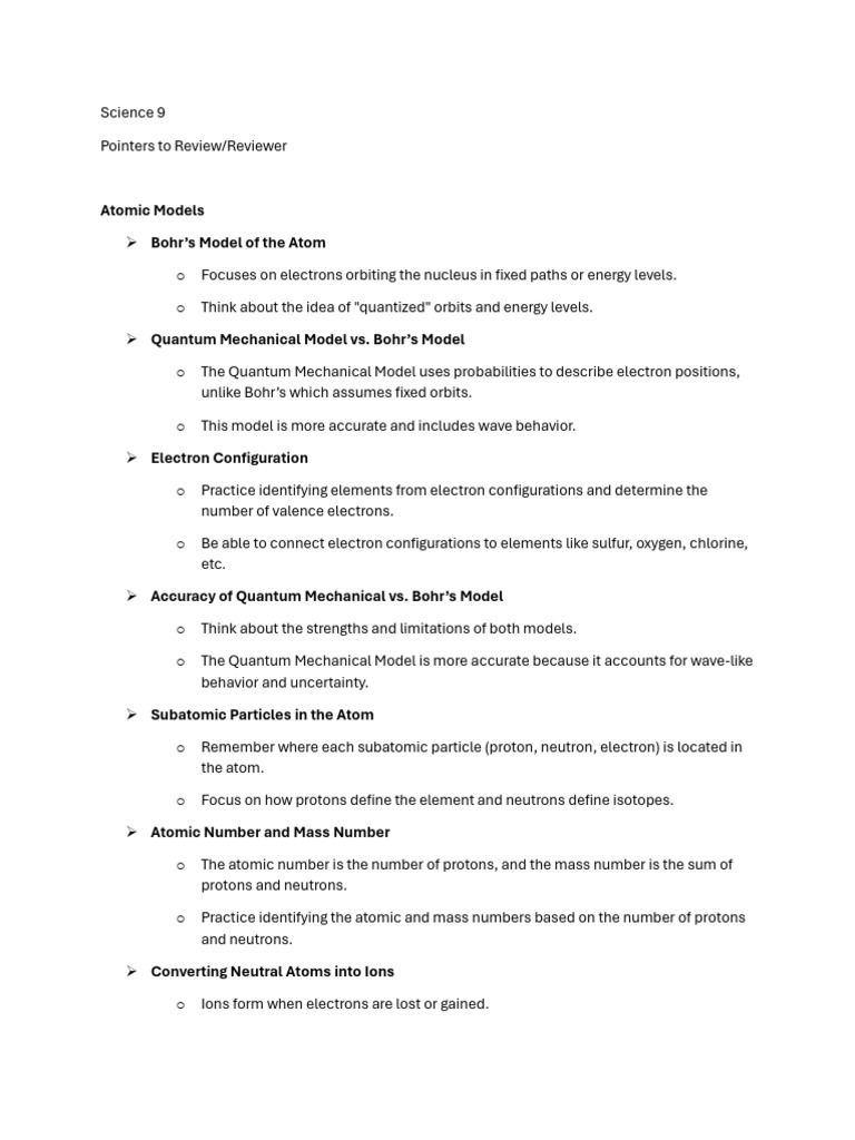 Science 9 2nd PT Reviewer Pointers To Review | PDF