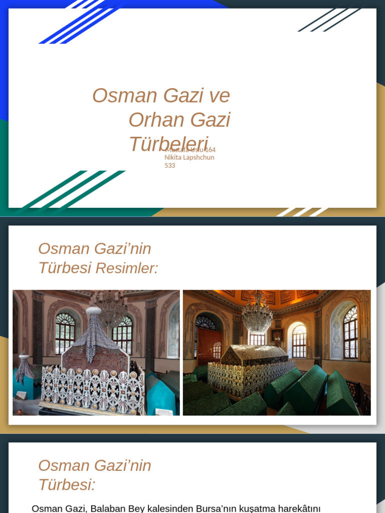 Osman Gazi ve Orhan Gazi Türbeleri (164, 533) | PDF
