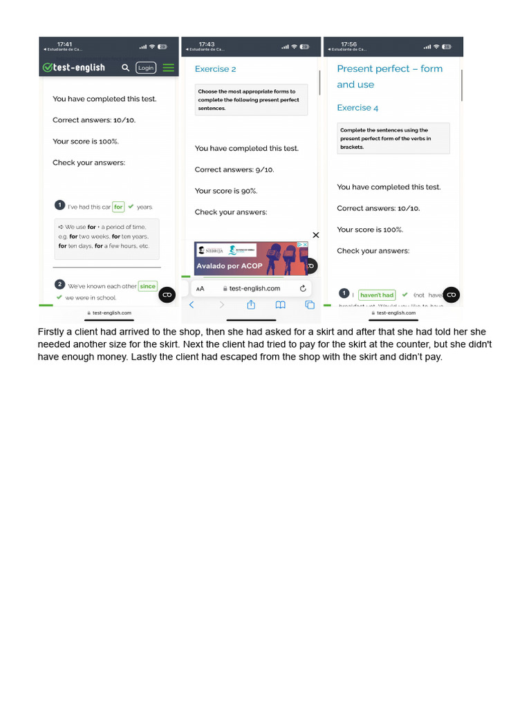 Silvia Prado Centeno English U9 | PDF