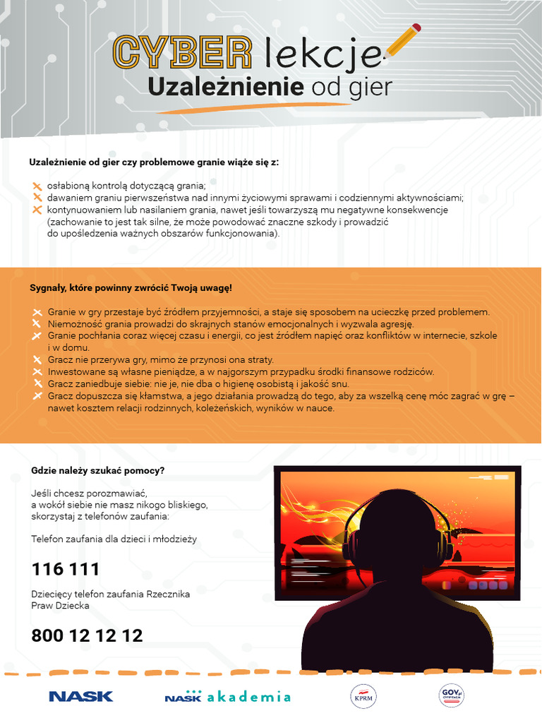 CL Infografika A4 Uzależnienie Od Gier | PDF
