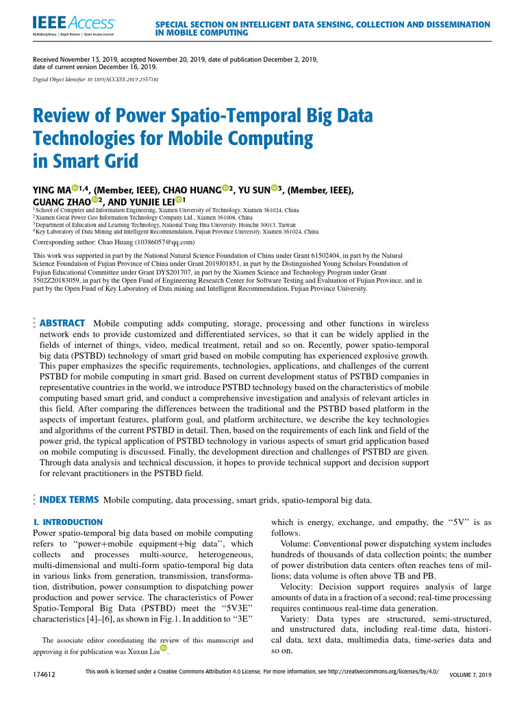 Review of Power Spatio-Temporal Big Data Technologies For Mobile Computing in Smart Grid | PDF ...