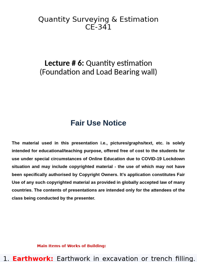 Presentation 2 (Foundation and Load Bearing Wall | PDF | Concrete | Masonry